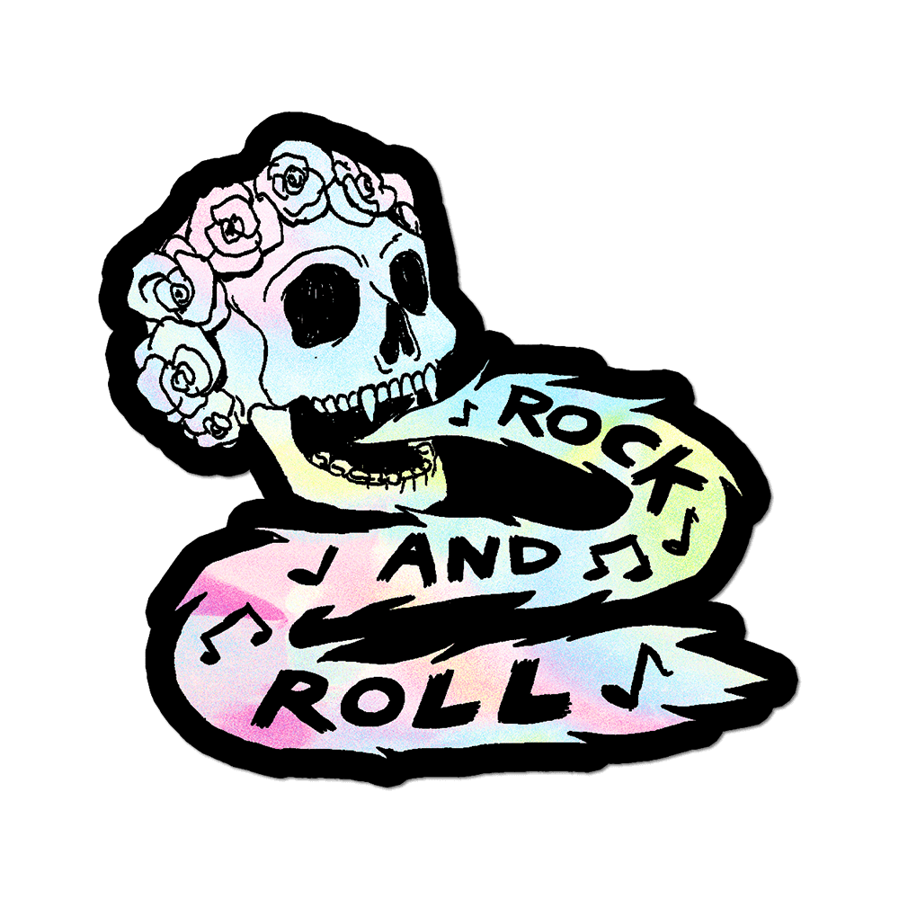 Rock & Roll Skull – Apply Stickers